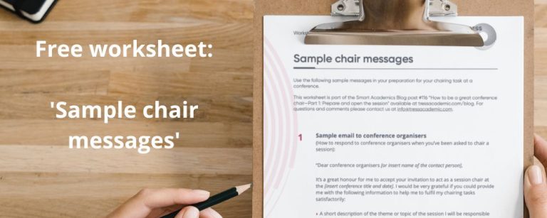 How to be a great conference chair–part 1 | Tress Academic